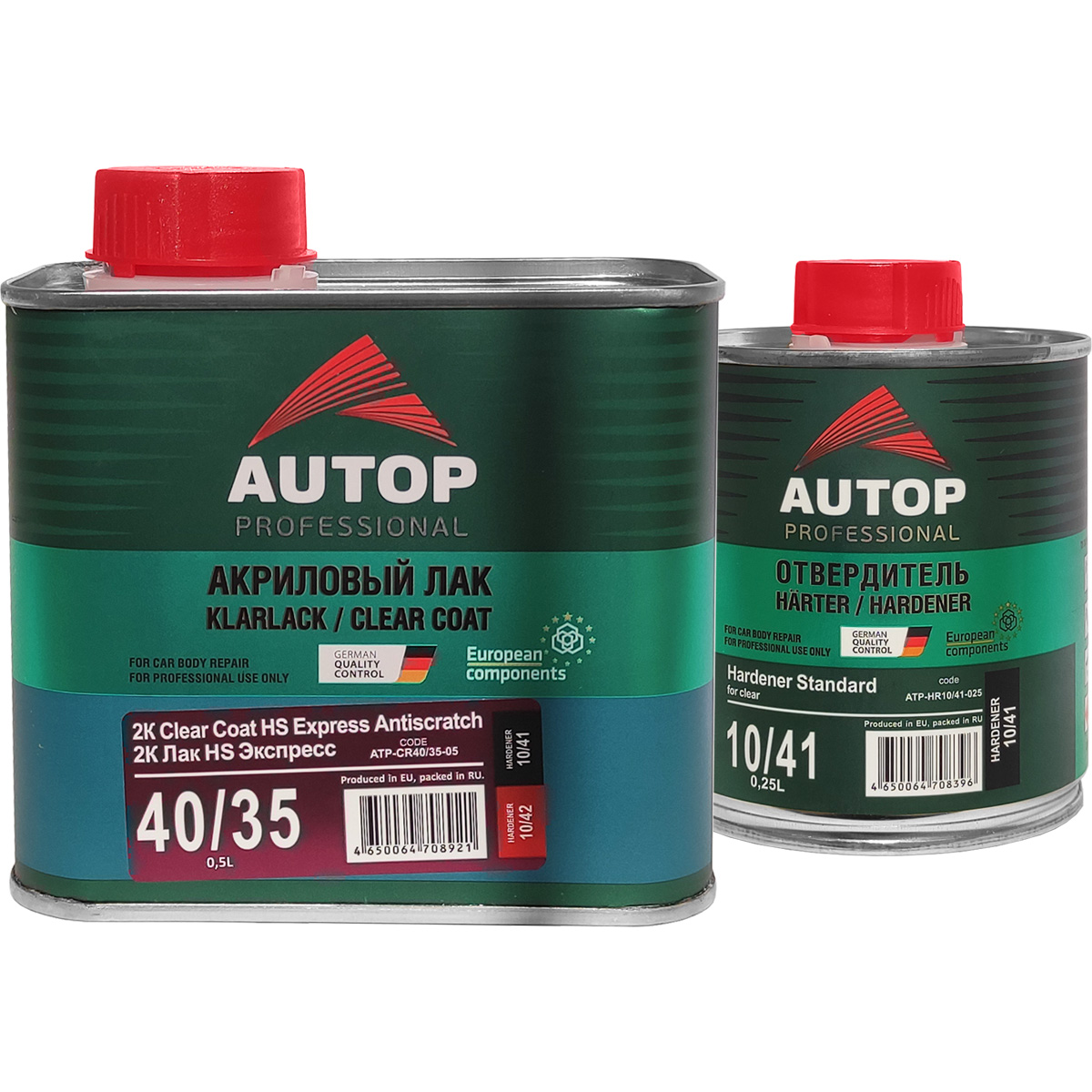 лак HS 2+1 ЭКСПРЕСС Antiscratch с отвердителем AUTOP PROFESSIONAL (0,5л ...